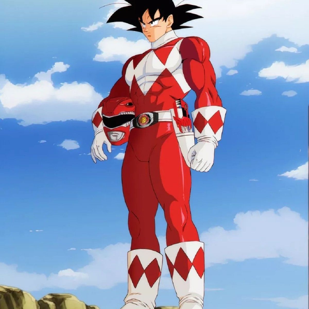 Dragon Ball: Goku se transforma en el Power Ranger Rojo con este ...