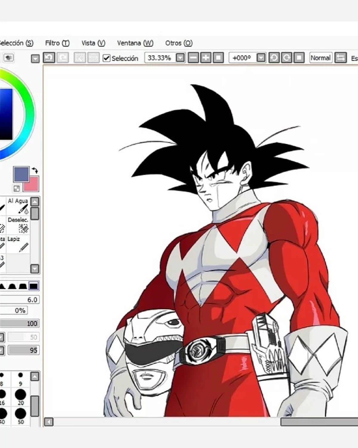Dragon Ball: Goku se transforma en el Power Ranger Rojo con este ...