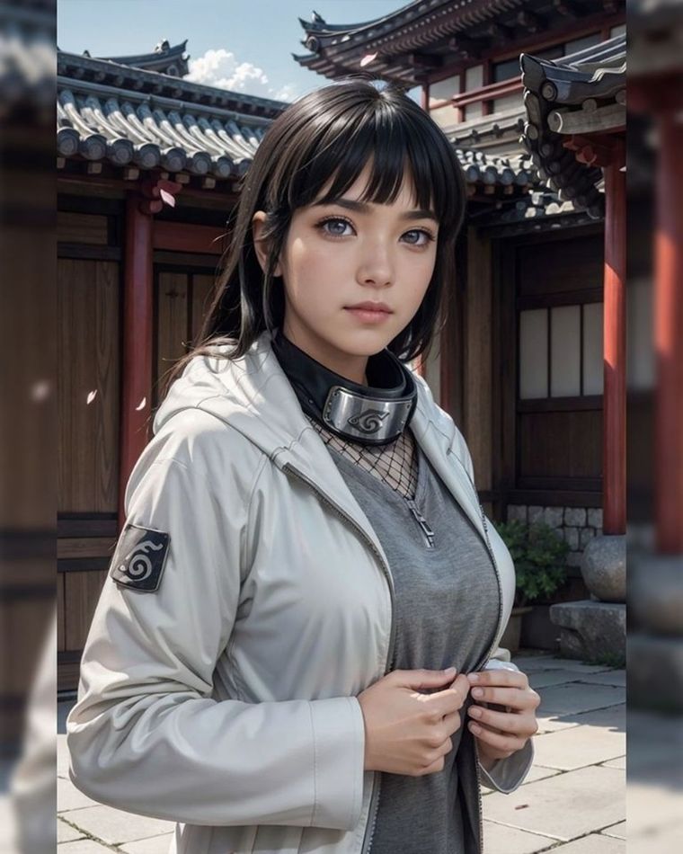 Descubre cómo se vería Hinata Hyuga de Naruto en la vida real, según la IA