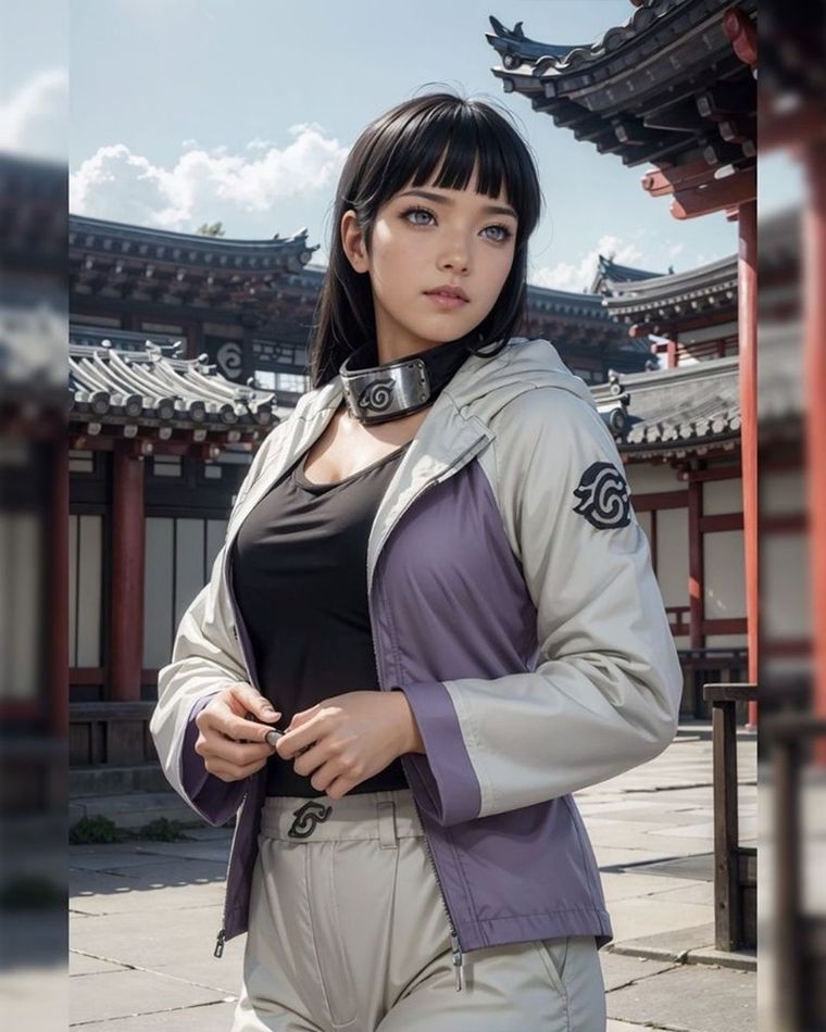 Descubre cómo se vería Hinata Hyuga de Naruto en la vida real, según la IA