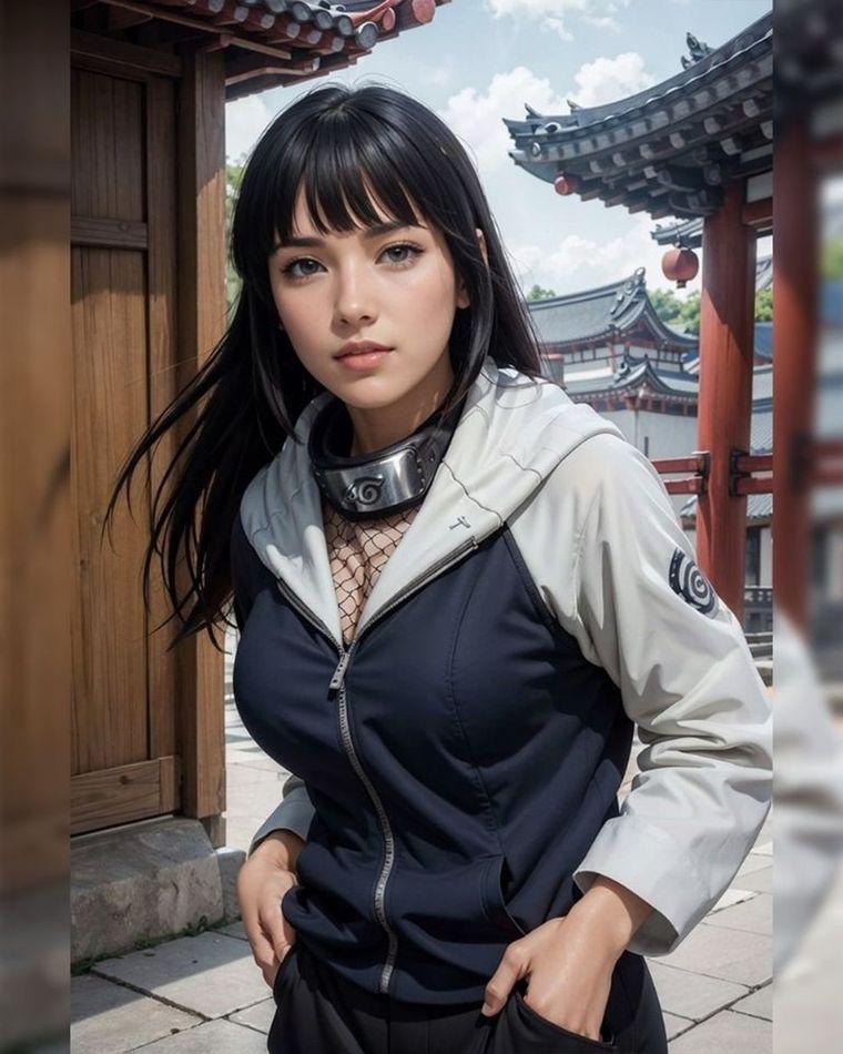 Descubre cómo se vería Hinata Hyuga de Naruto en la vida real, según la IA