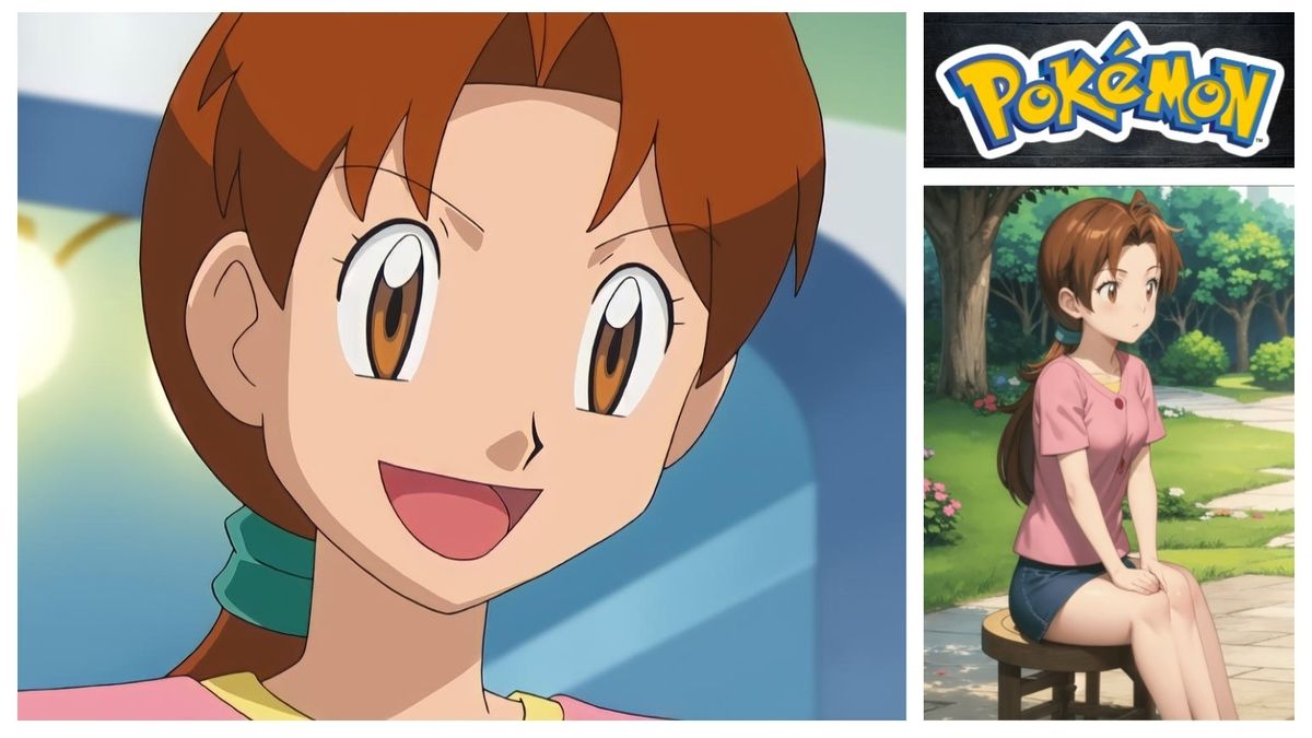 La IA recrea por primera vez a la madre de Ash, la bella Delia Ketchum llega desde Pokémon